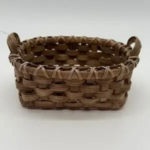 Source Unknown | Accents | Vtg 7s Miniature Handwoven Gathering Basket ...